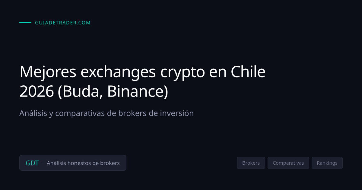 Mejores exchanges crypto en Chile 2026 (Buda, Binance) | GuiaDeTrader